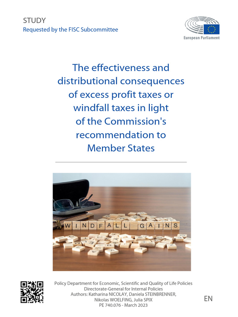 The Effectiveness and Distributional Consequences of Excess Profit ...