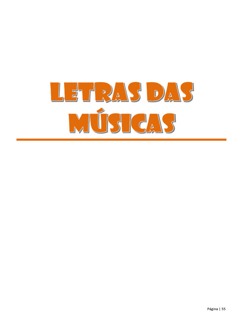 Letras Das Músicas | PDF