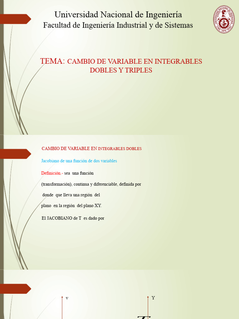 Cambio de Variable en Integrales Dobles y Triples | PDF | Integral | Cálculo