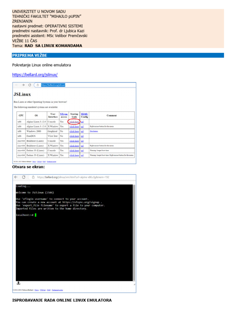 Os SK 2022 23 Vezbe 11 Cas Materijal Zadatak | PDF | Computer Network | Microsoft Windows