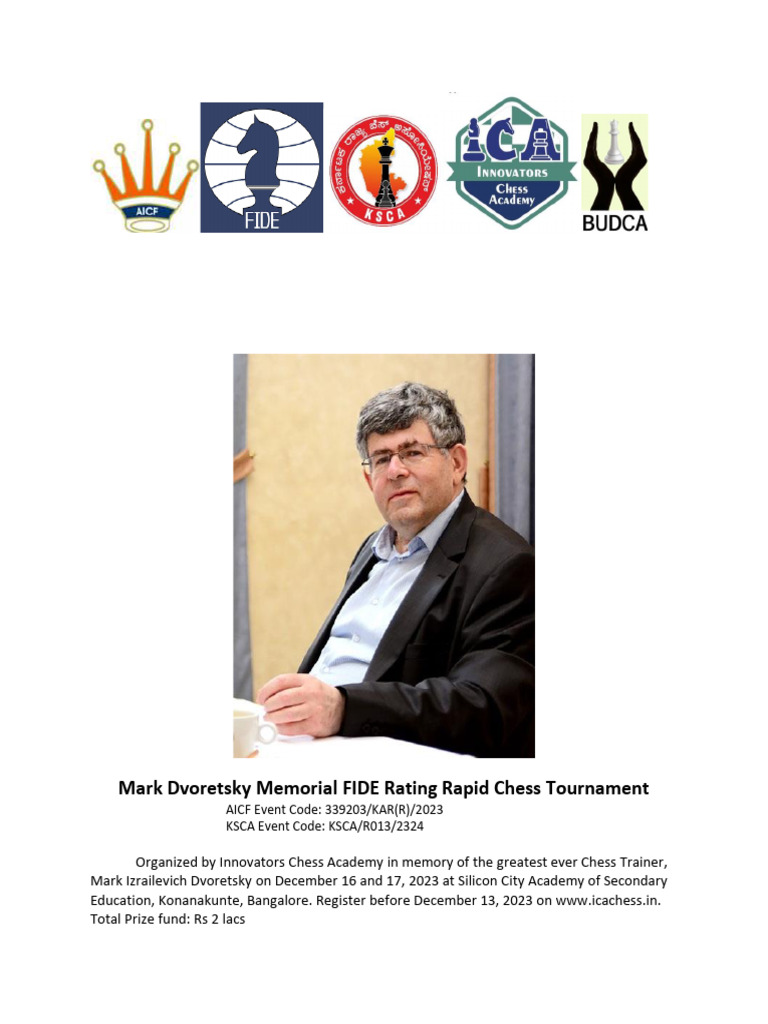 Dvoretsky Memorial FIDE Rating Rapid Chess Tournament | PDF | Sports ...