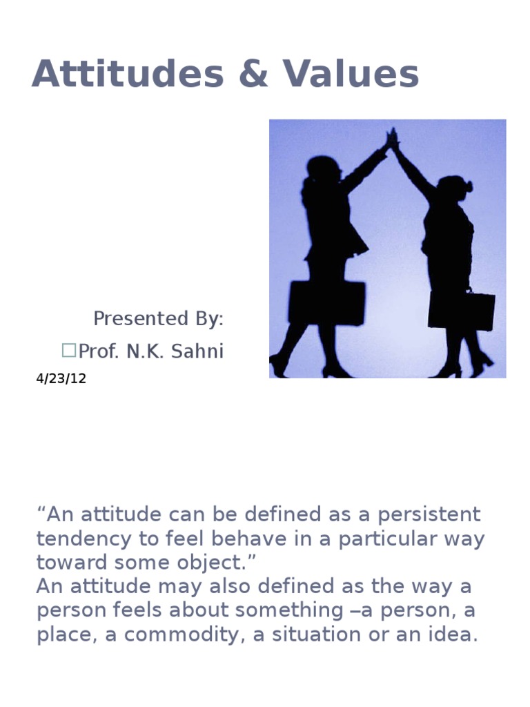 Attitudes & Values | Attitude (Psychology) | Value (Ethics)