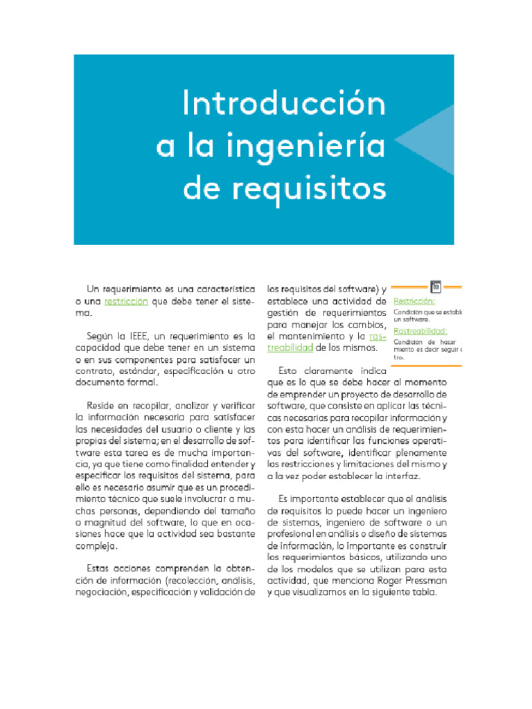 Ingenieria de Requerimientos | PDF