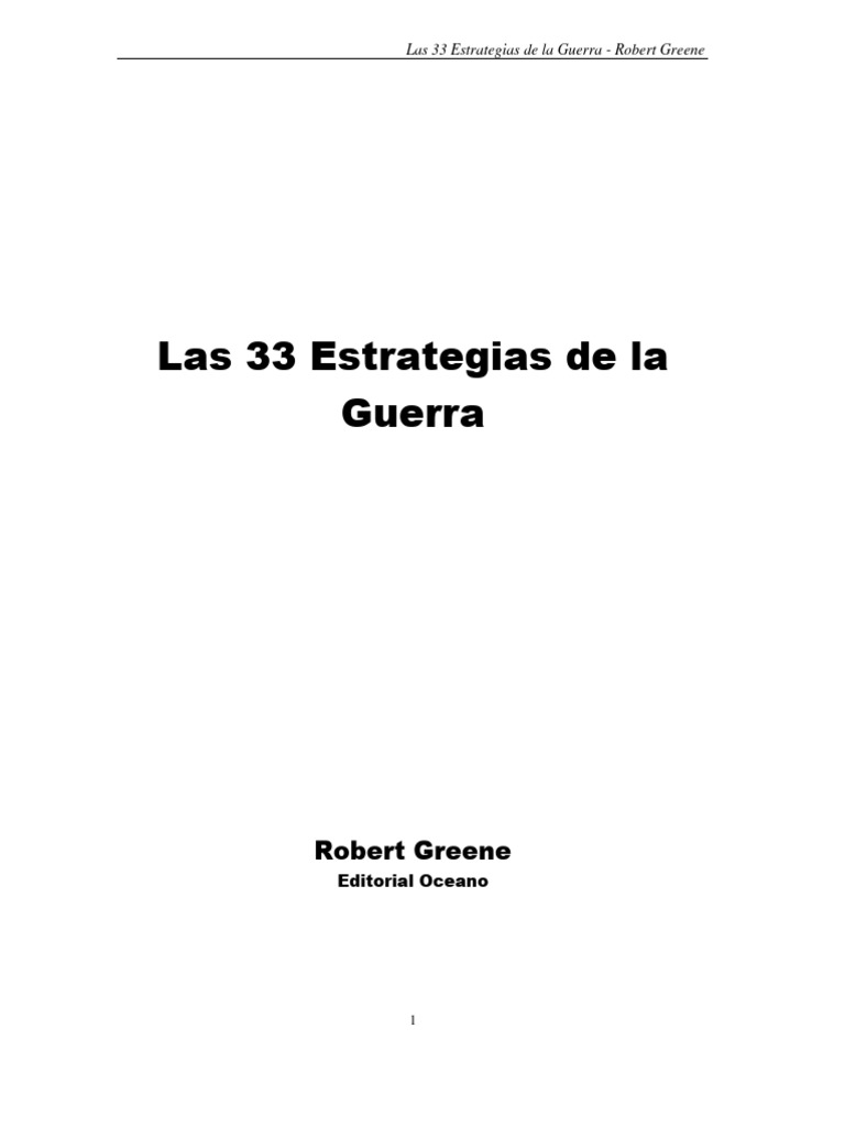 Las 33 Estrategias de La Guerra | PDF