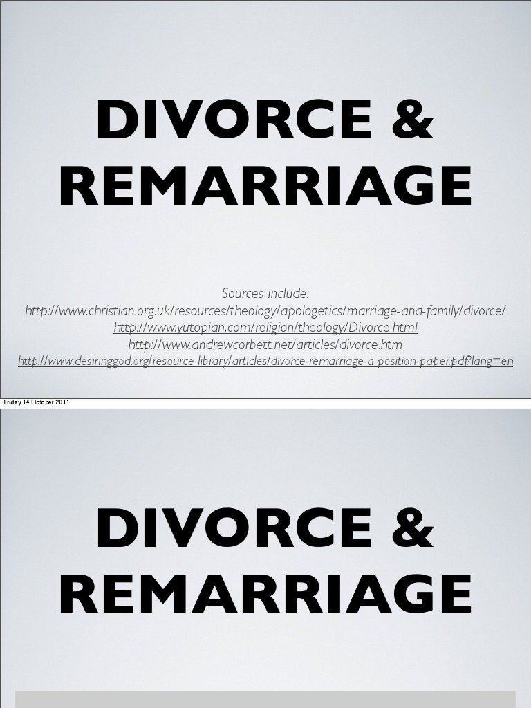 Divorce & Remarriage | PDF | Marriage | Adultery