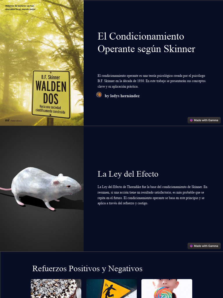 El Condicionamiento Operante Segun Skinner | PDF | Entrenamiento animal | Sicología