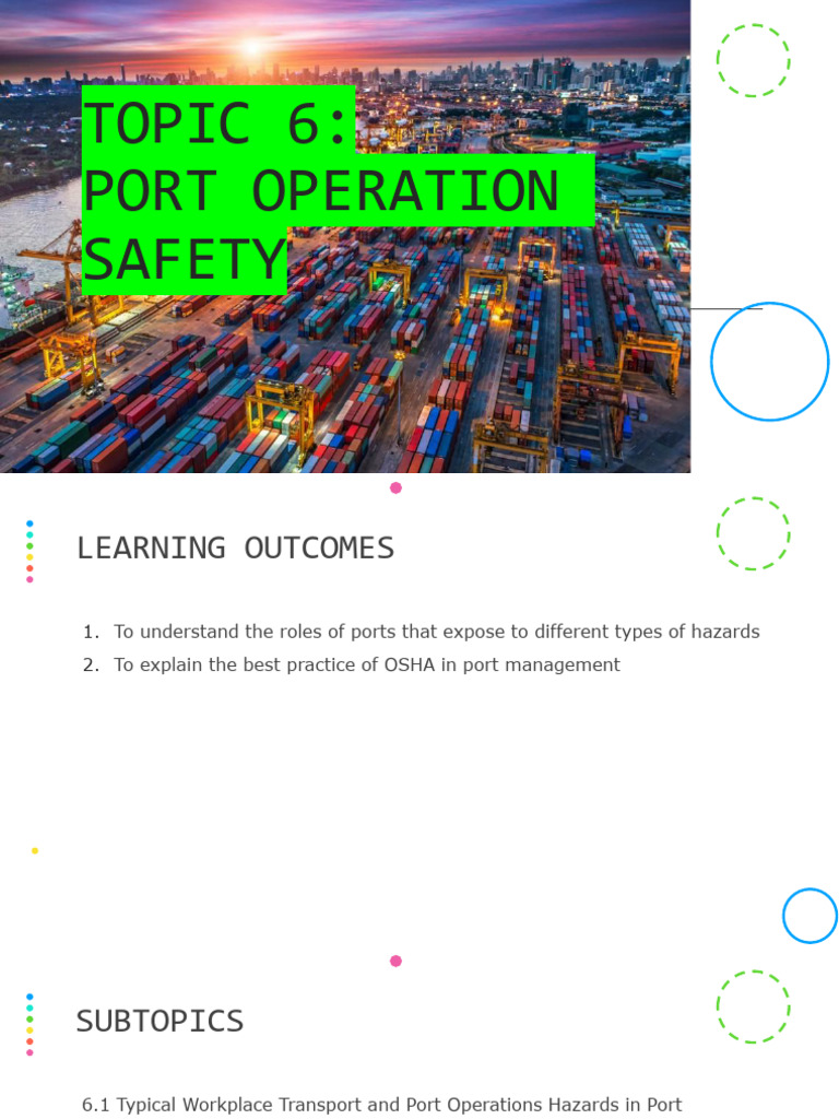 Topic 6 Port Operations Safety | PDF | Occupational Safety And Health ...