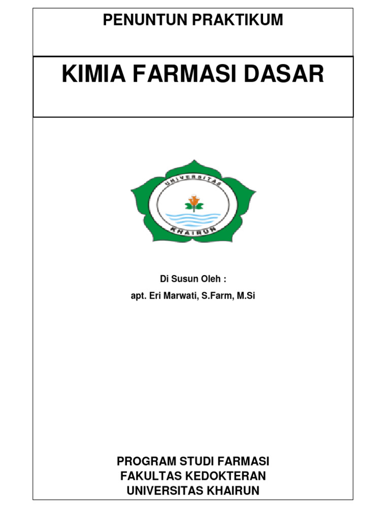 Panduan Praktikum Kimia Farmasi | PDF