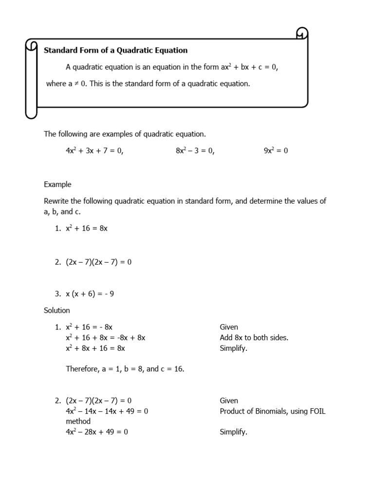 Understanding Quadratic Equations | PDF | Quadratic Equation | Equations