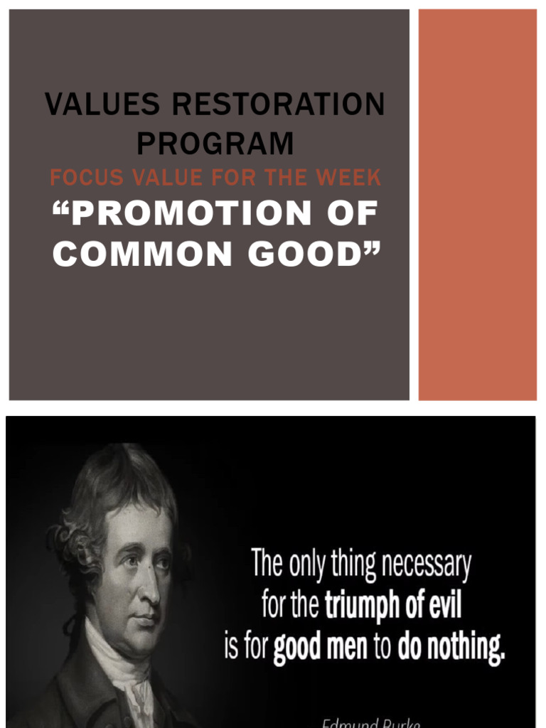Values Restoration Program Overview | PDF | Wellness