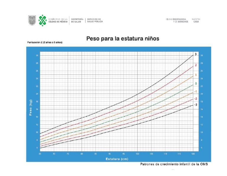 PESO_ESTATURA NIÑOS 2 A 5 AÑOS | PDF