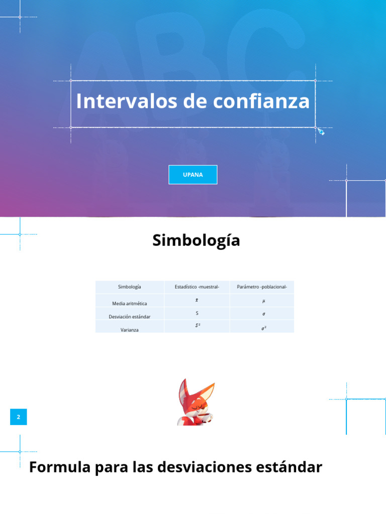 Intervalos de Confianza | PDF | Intervalo de confianza | Desviación Estándar