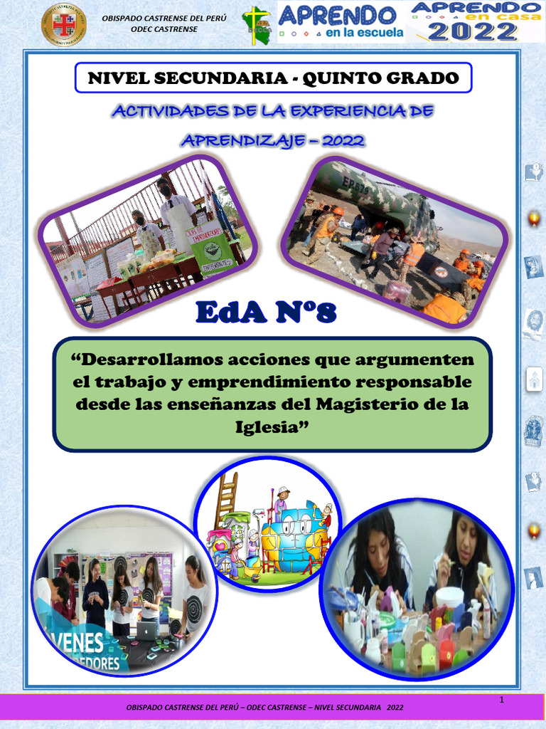 EdA 8-Actividades - 5to-VII Ciclo | PDF | Iniciativa empresarial | Moralidad