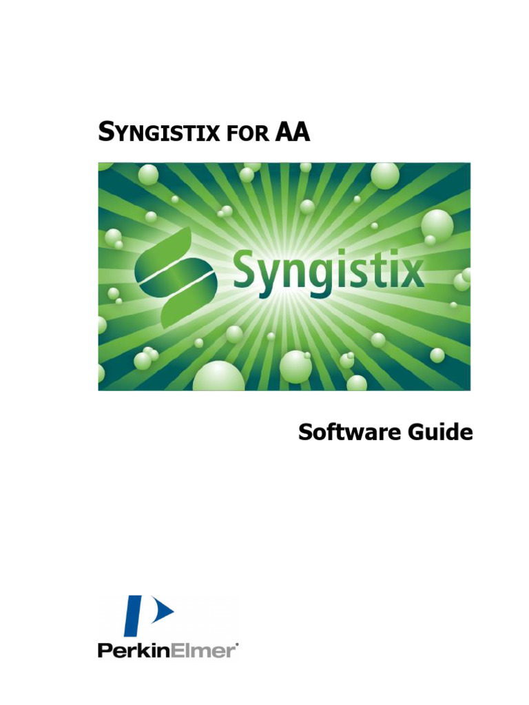 Syngistix AA Software Guide | PDF | Computer File | Library (Computing)
