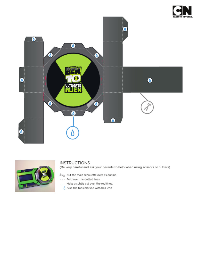 Ben 10 Omnitrix Papercraft Guide | PDF