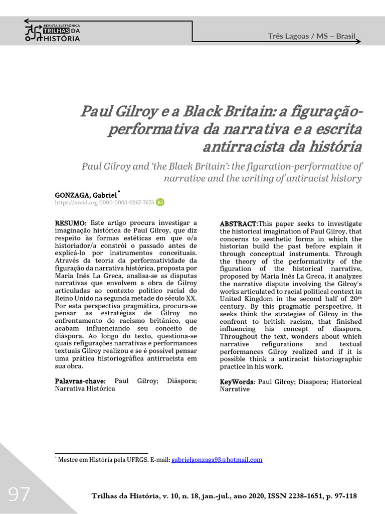 Paul Gilroy - Sobre Musica | PDF | Marxismo | Narrativa