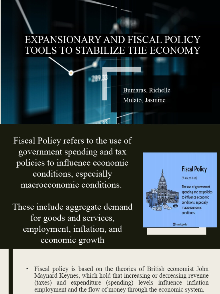 Expansionary and Fiscal Policy Tools To Stabilize The Economy | PDF ...