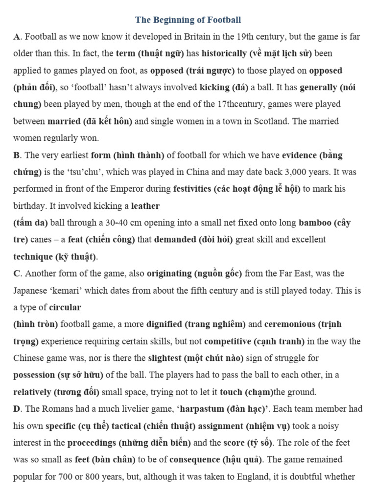 Evolution of Football Through History | PDF | Association Football ...