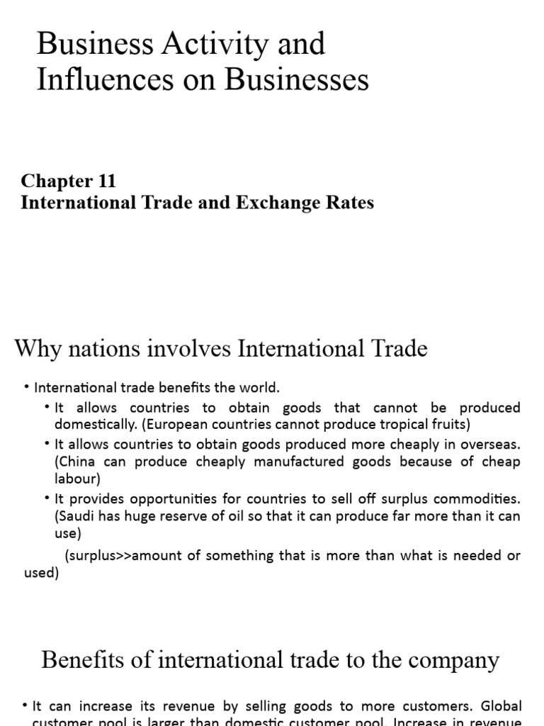Chapter 11 International Trade and Exchange Rates | PDF | Exchange Rate ...