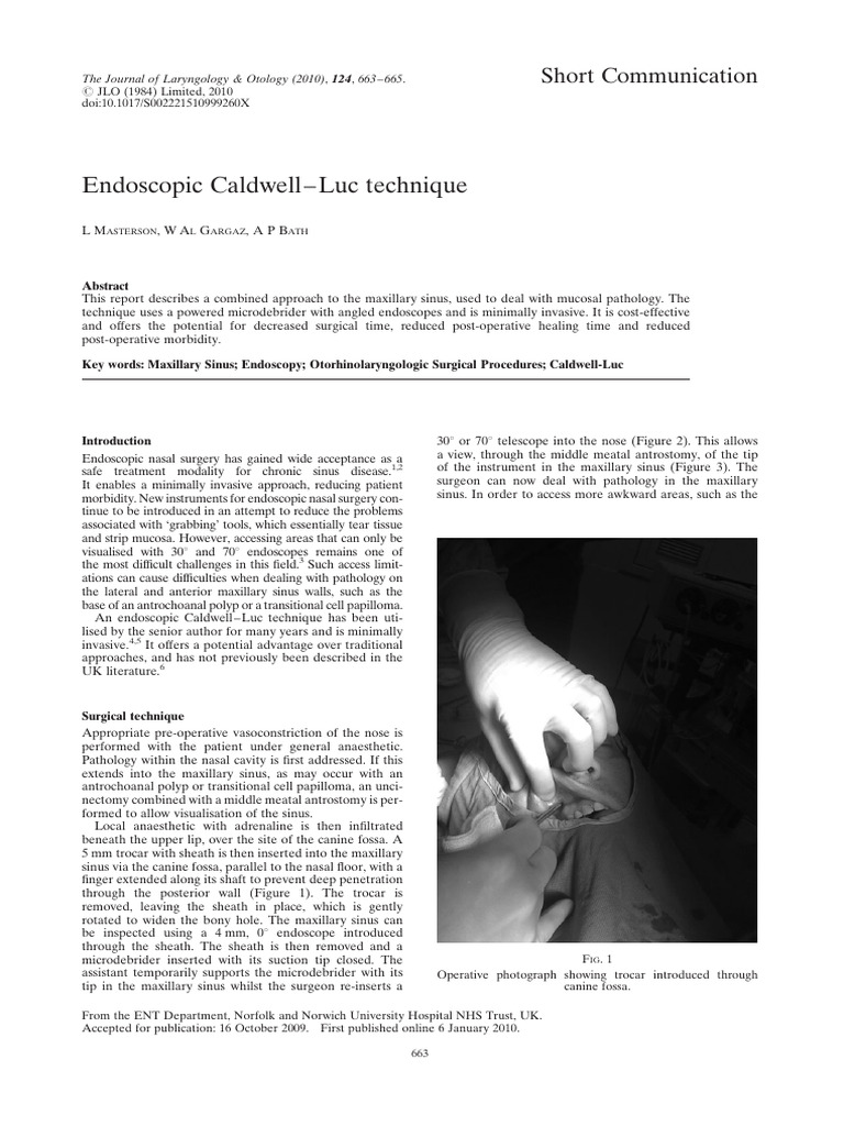 Cers Cadwell Luc | PDF | Surgery | Endoscopy