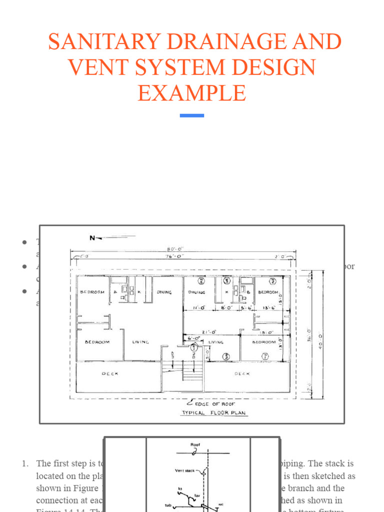Sanitary Drainage and Vent System Design Example | PDF | Plumbing ...