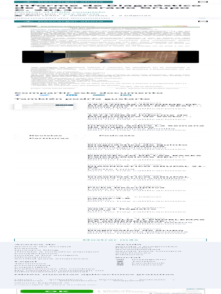 Informe de Diagnóstico de Sexto Grado Grupo C. 2013 PDF | PDF