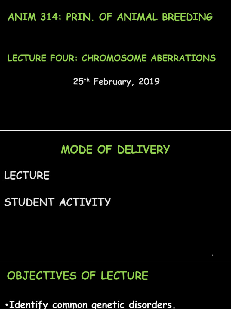 Anim 314 Lecture 4 Four - 2019 | PDF | Mutation | Gene Duplication