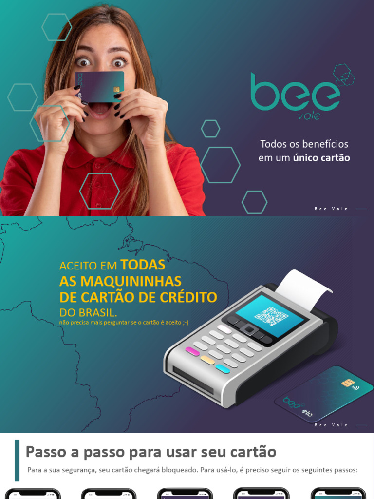 Como Usar o Cartão Bee Vale | PDF | Aplicativo para celular | Código QR