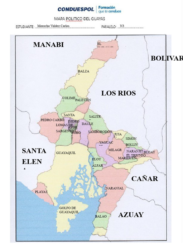 Mapa Politico Guayas | PDF