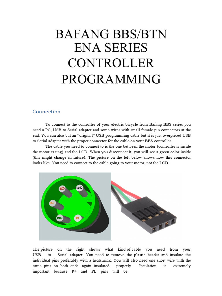 ENA&BBS Controller Reprogram Manual | PDF | Electric Motor | Electrical ...