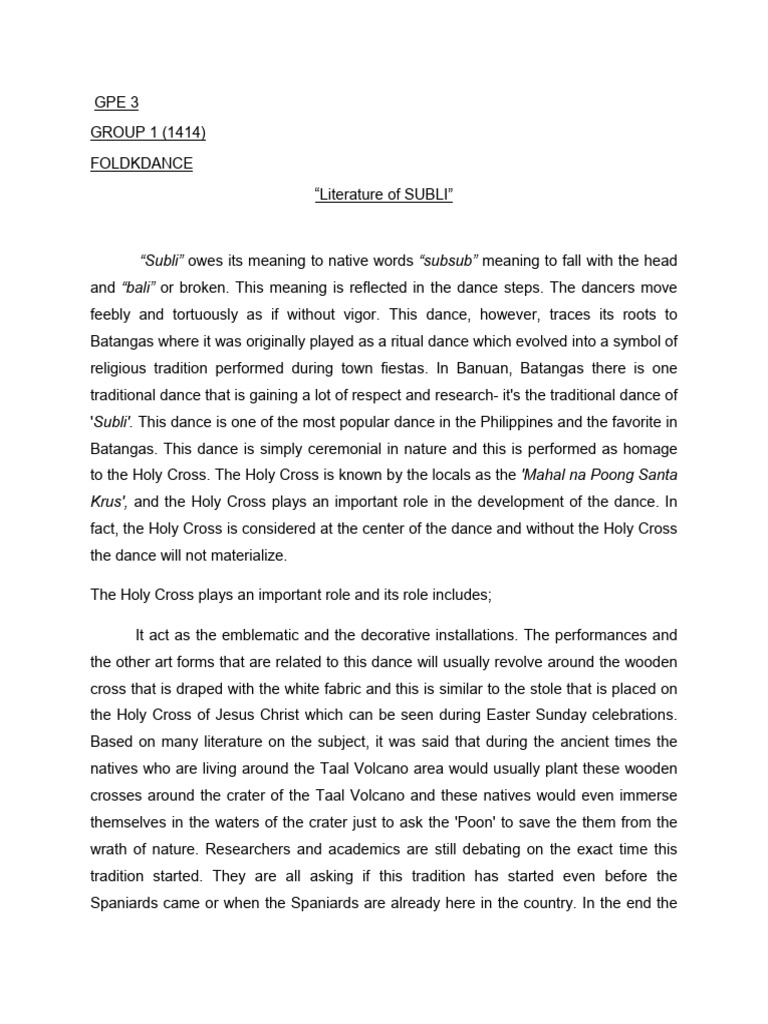 SUBLI | PDF | Dances