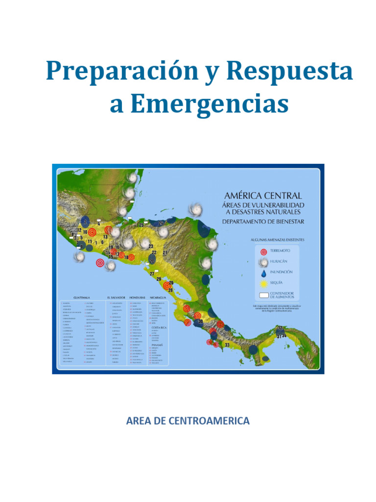Plan de Emergencia Area de Centro America | PDF | Volcán | Agua