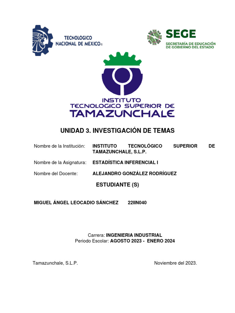 Unidad 3. Investigación de Temas | PDF | Ingeniería | Business