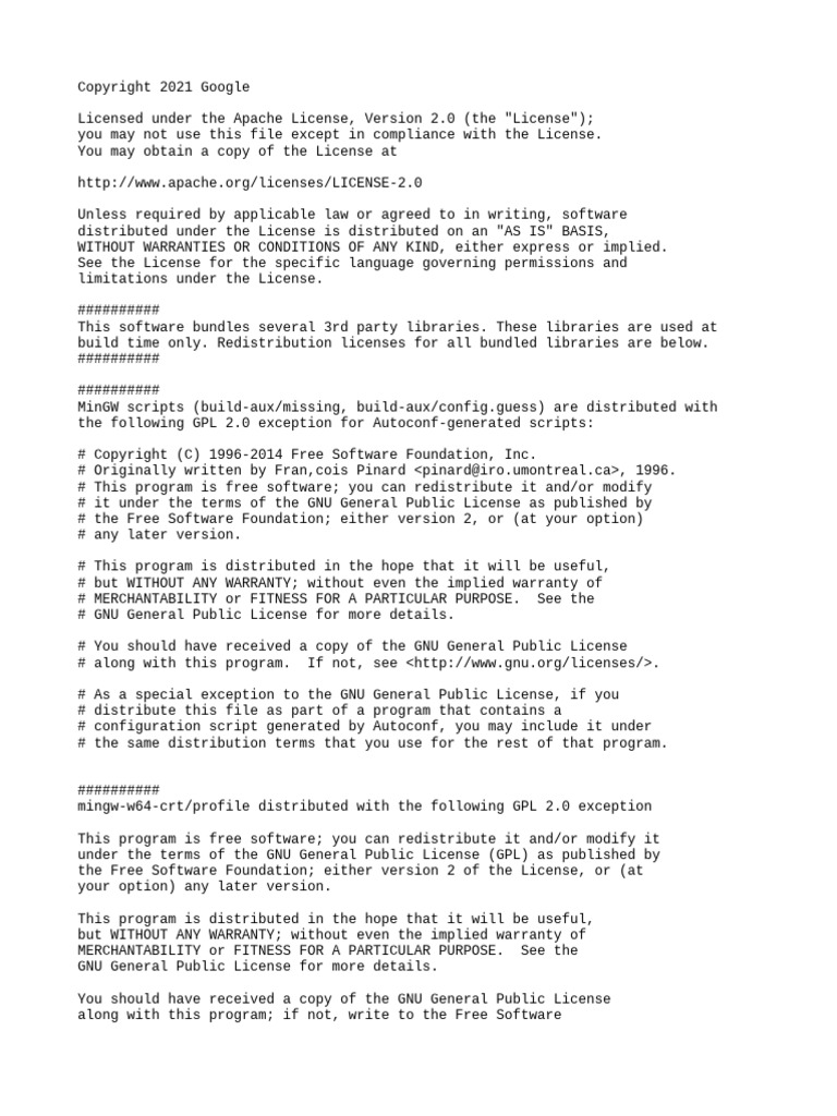 LICENSES | PDF | Free Software | Gnu