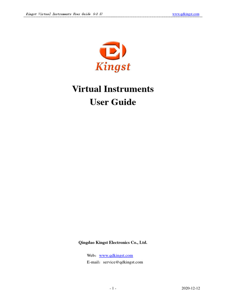 Kingst Virtual Instruments User Guide | Download Free PDF | Button (Computing) | Graphical User ...