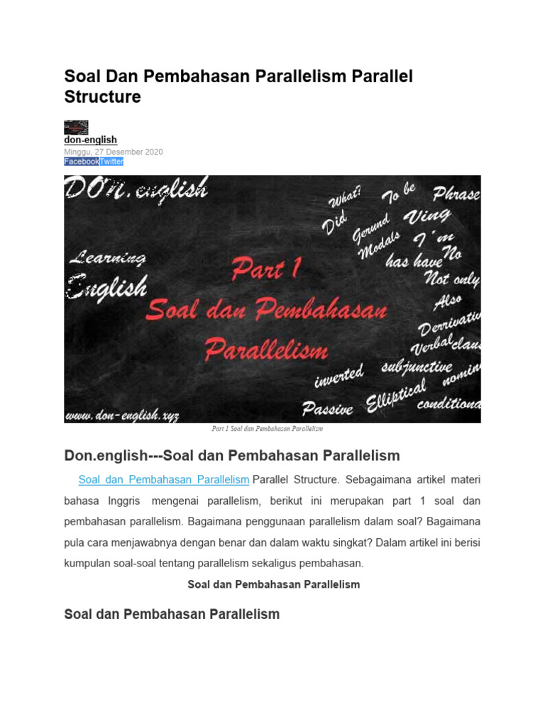 Soal Pelatihan Parallelism and Preference | PDF