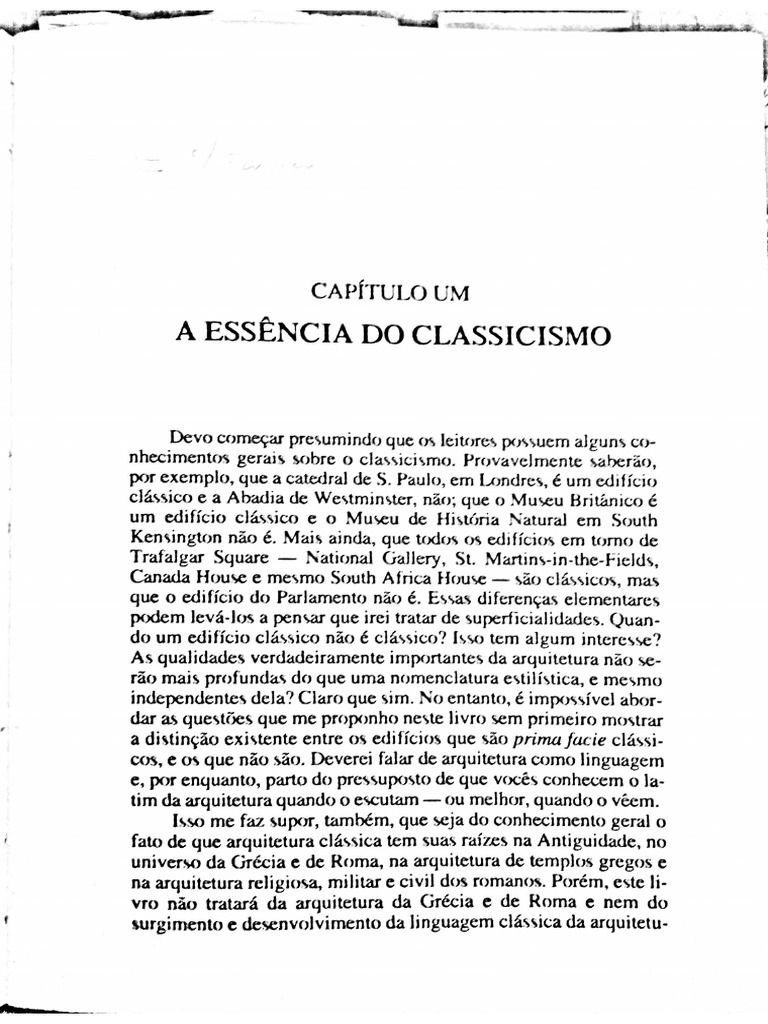 A Essência Do Classicismo | PDF