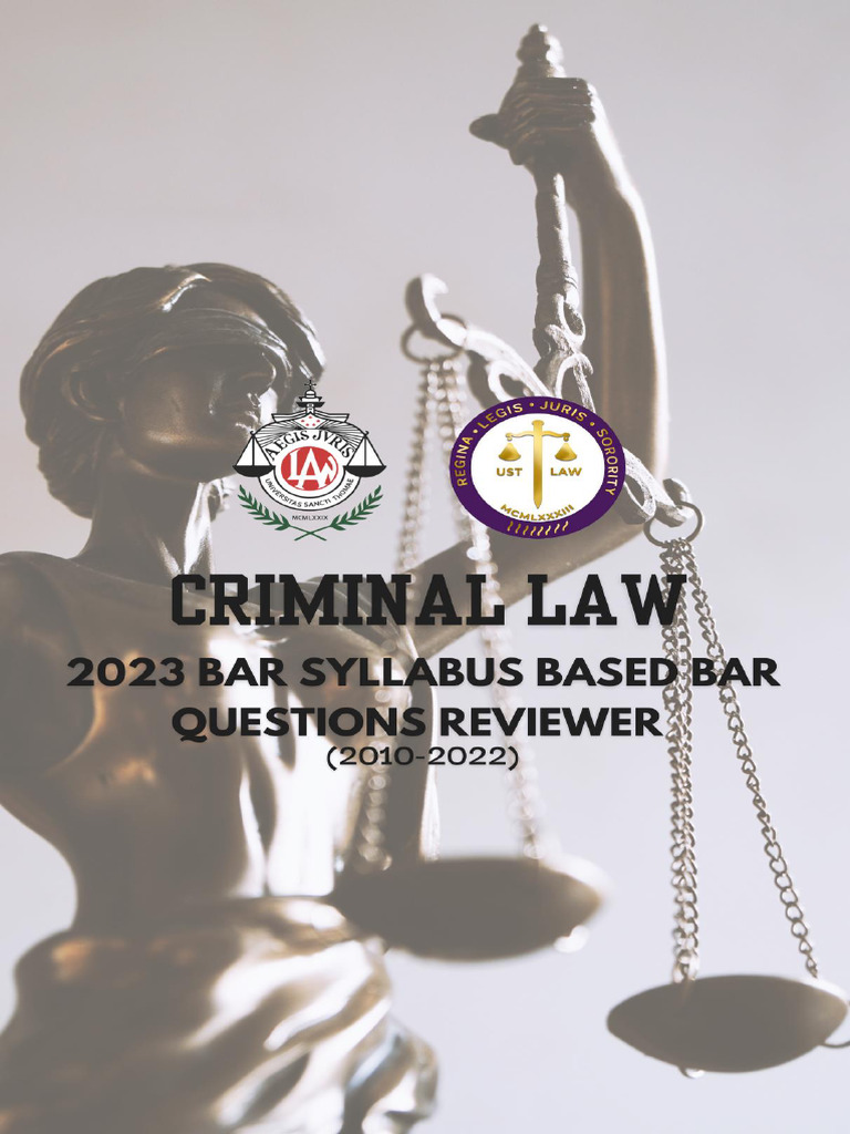 2023 Criminal Law Bar Reviewer Compilation | PDF | Criminal Law | Ex ...