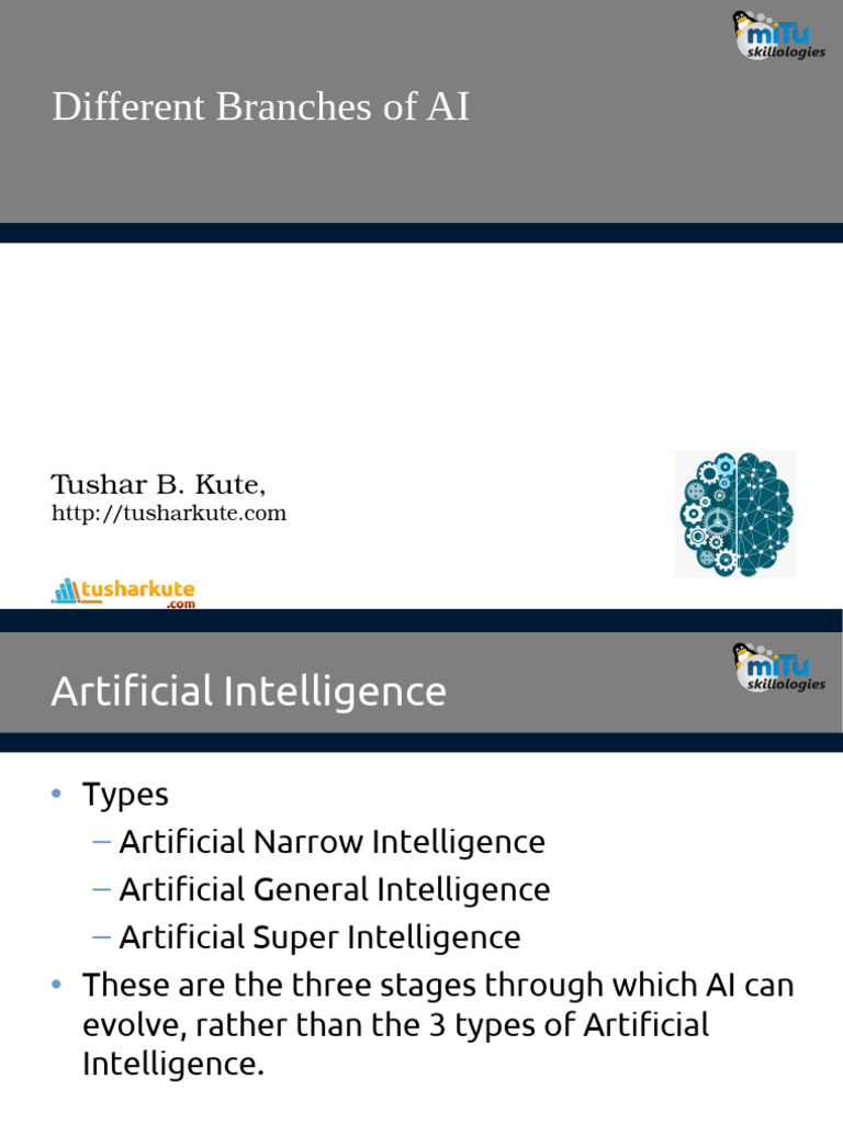 Different Branches of AI | PDF | Artificial Intelligence | Intelligence ...