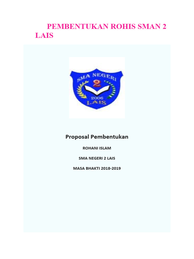 Pembentukan Rohis Sman 2 Lais | PDF | Karier & Perkembangan
