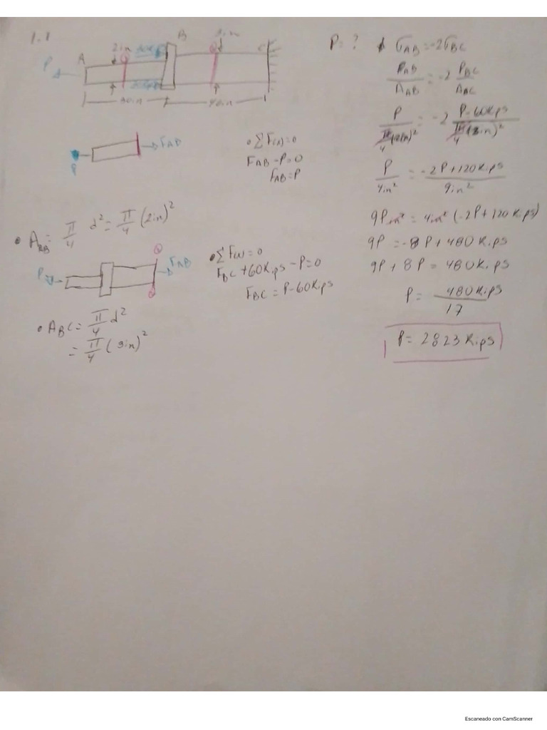 Problemas de Resistencias de Materiales | PDF