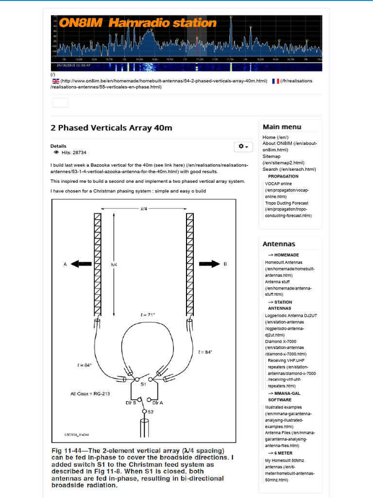 2 Phased Verticals Array 40m | PDF | Antenna (Radio) | Coaxial Cable