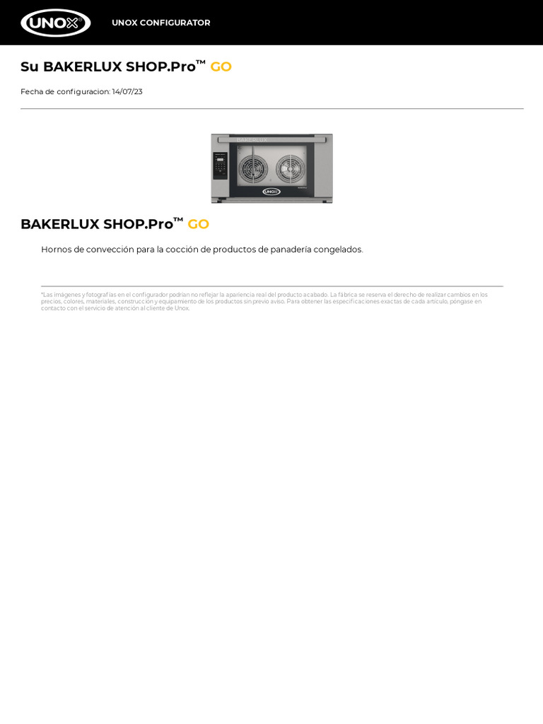 UNOX Configuration 1689336111279 XAFT-04FS-EGDN | PDF