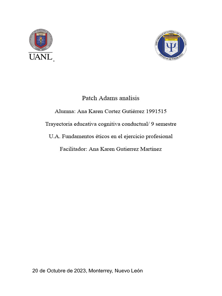 Patch Adams Análisis | PDF | Felicidad