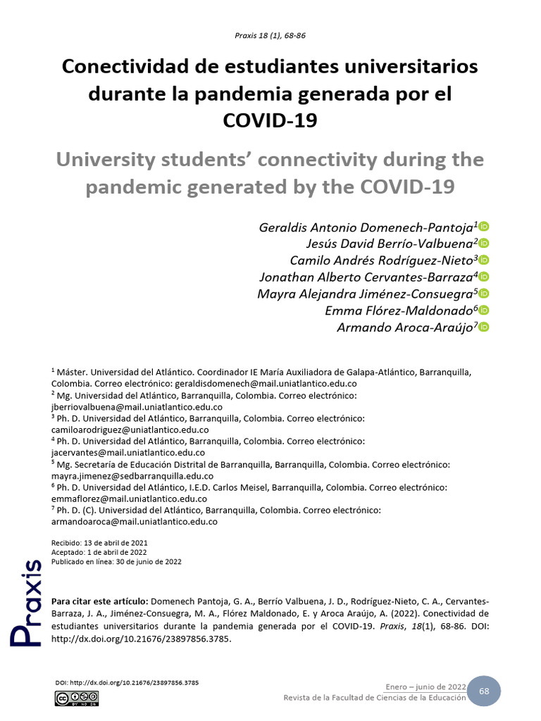 3785-Texto Del Artículo-16870-5-10-20230316 | PDF | Enseñando | Internet