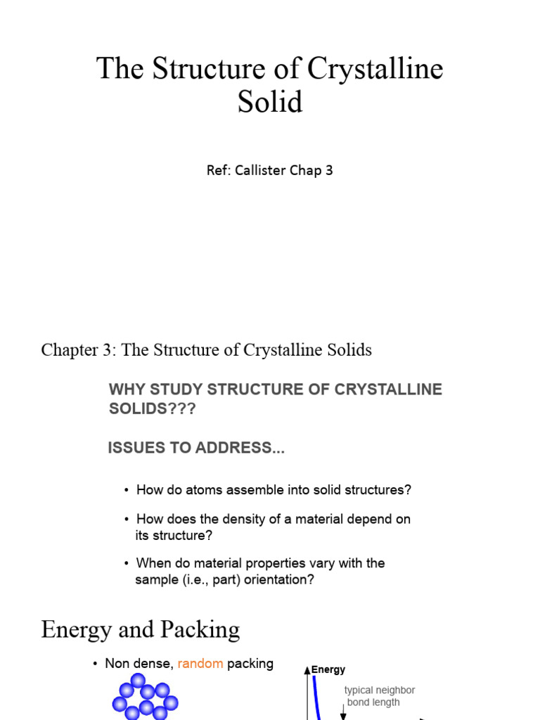 Module 2 The Structure of Crystalline Solid | PDF | Crystal | Crystal ...