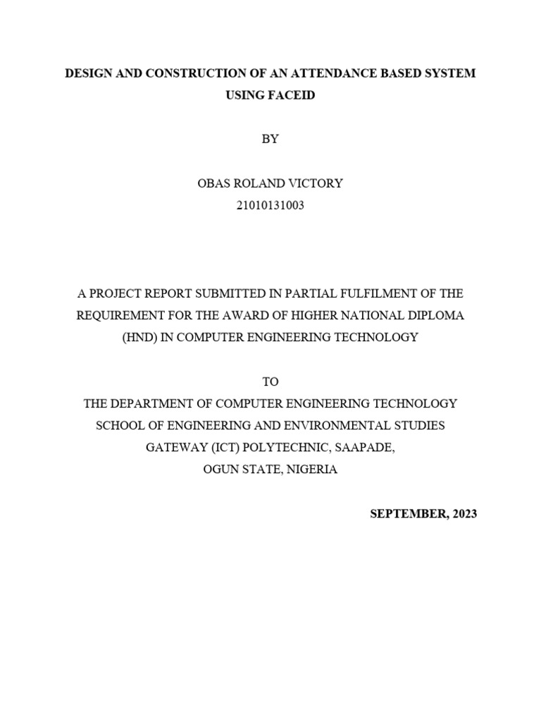 FINAL - YEAR - PROJECT Face Attendance - 1 - 1 | Download Free PDF | Python (Programming ...