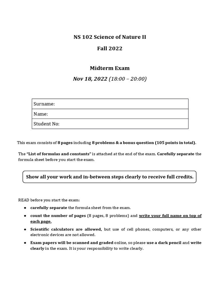 Science of Nature II Midterm Exam | PDF | Gases | Greenhouse Effect