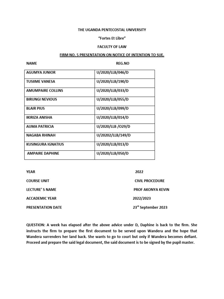 Demand Letter, Notice of Intention To Sue | PDF