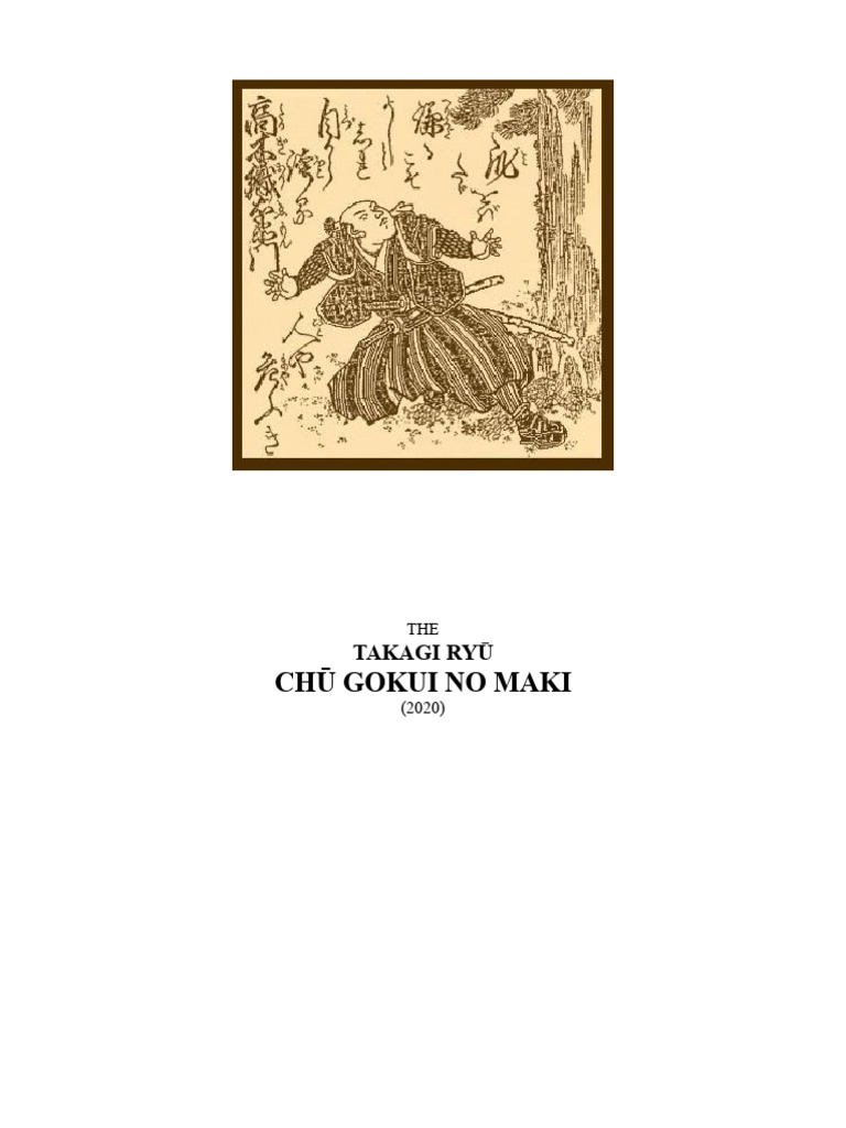 TakagiRyu-CHU GOKUI NO MAKI | PDF | Ghosts | Japanese Martial Arts